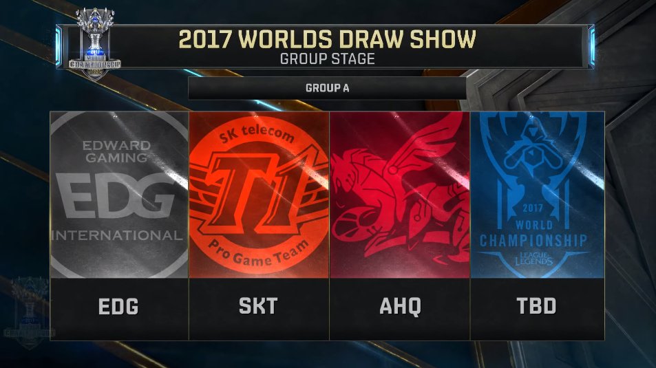 2017 World Championship Group Stage Worlds2017 Group A: EDG, SKT, AHQ Group B: LZ, IMT, GAM ...
