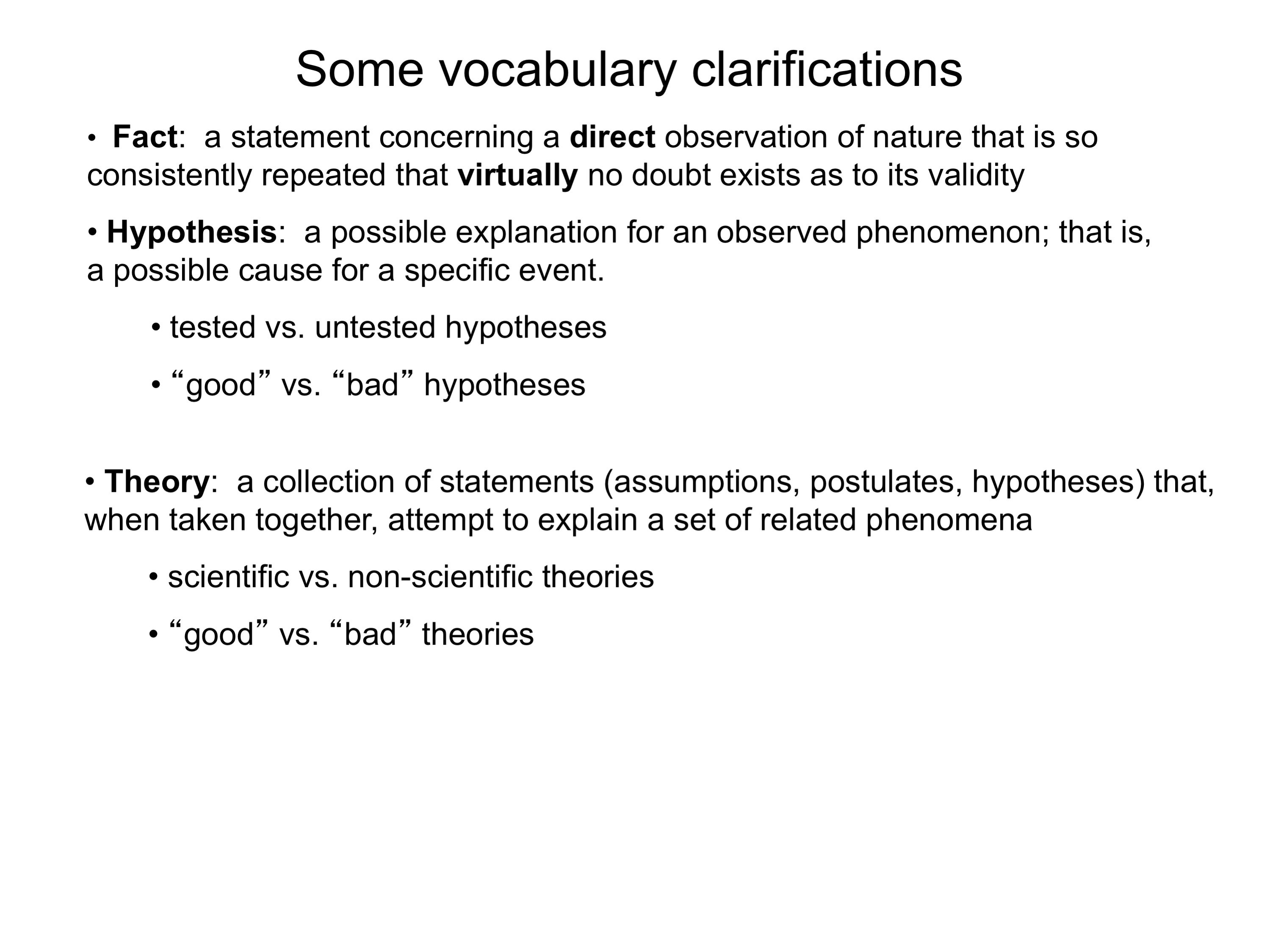 Hypothesis Examples Science