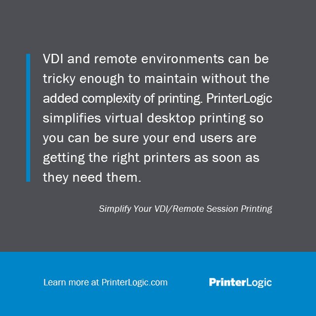 Simplify VDI/Remote Session Printing - Industry Analysts, Inc.