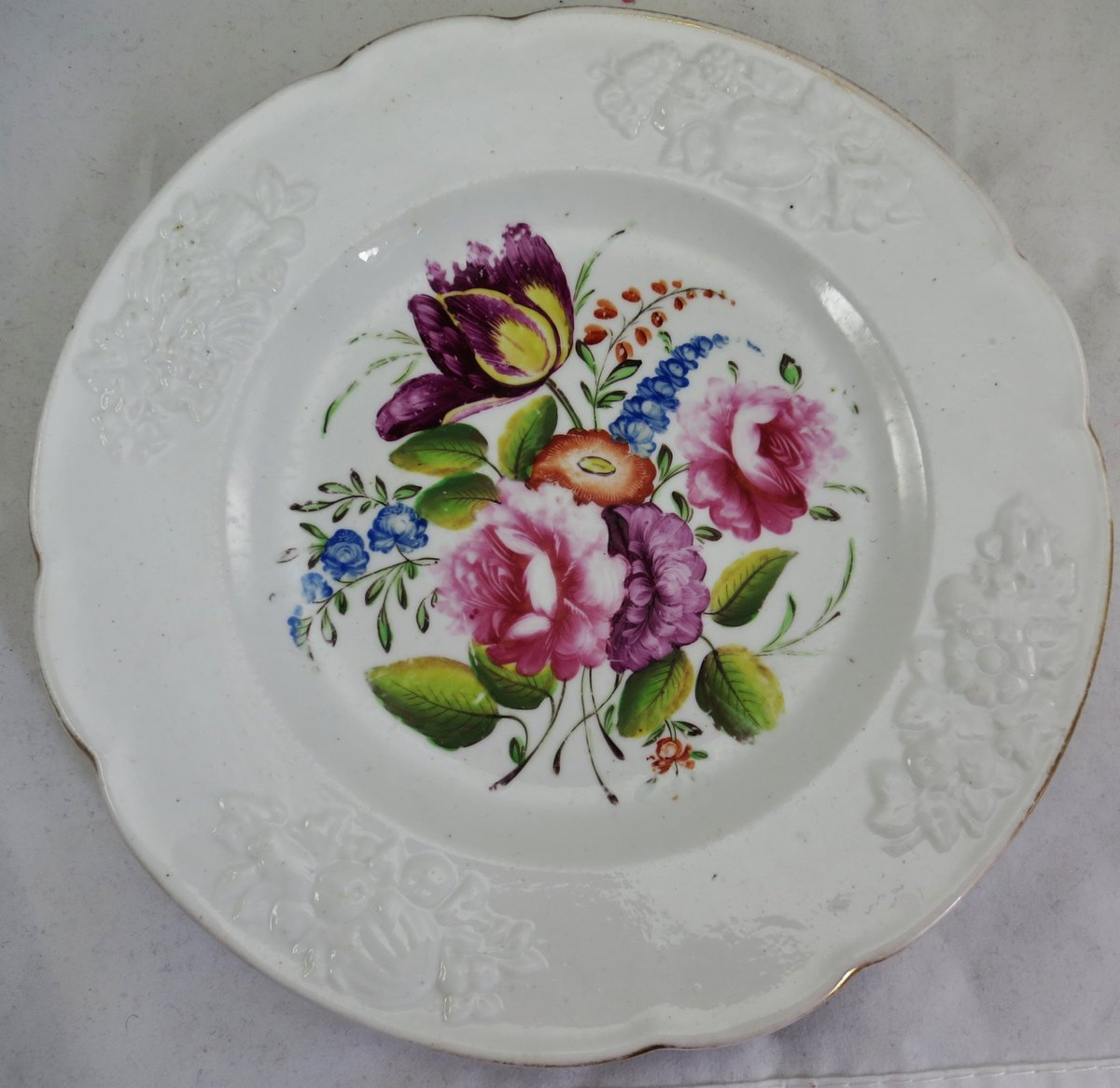 Early 19th Century Plate with Moulded Rim Border | Antiques Board