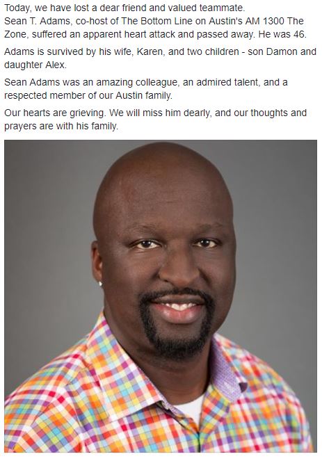 RIP Sean Adams, Austin/Texas Longhorns Radio Sports Host : r/CFB