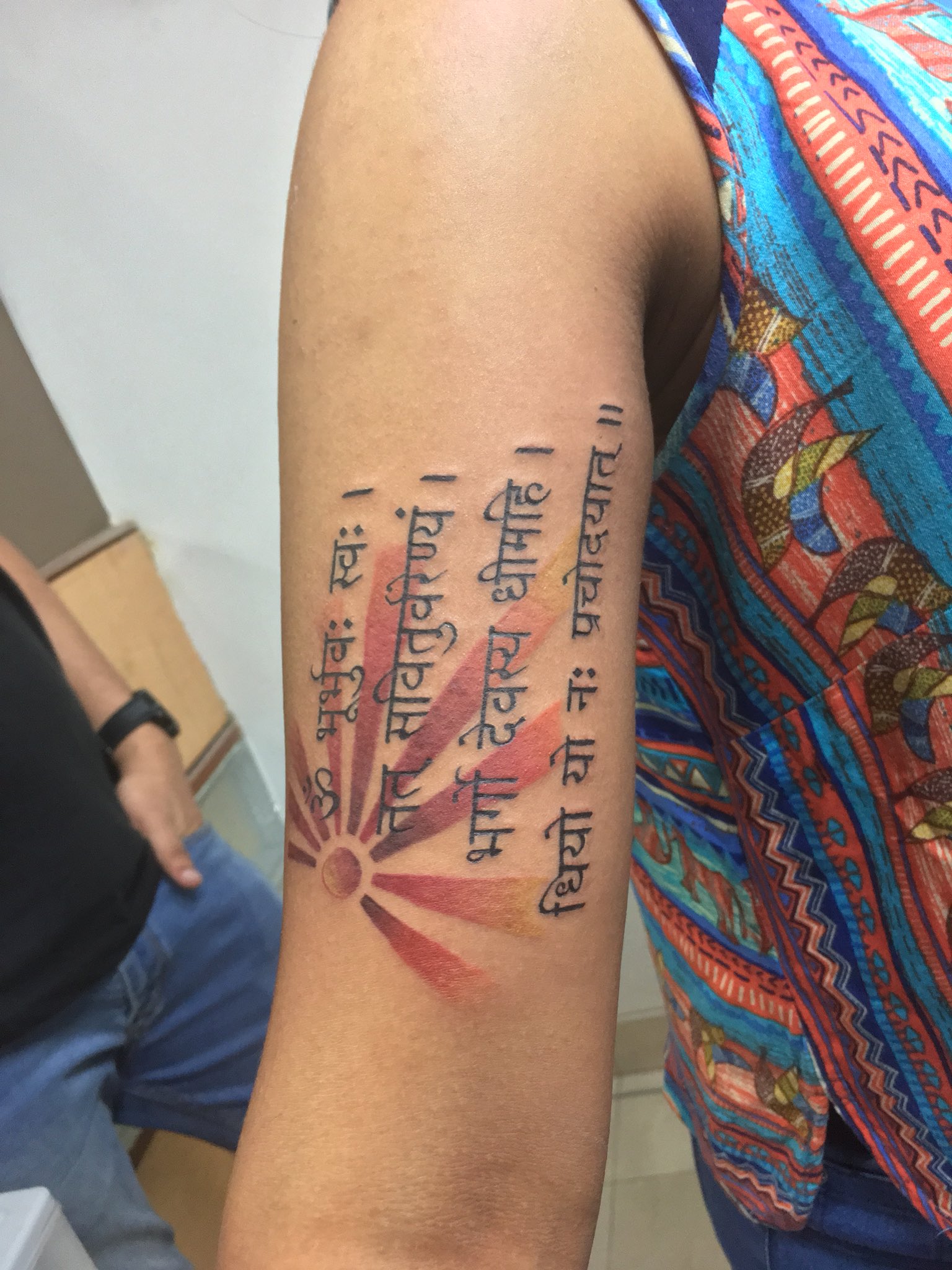 Om Gayatri Mantra Tattoo Tattoo On The Back With Mantras