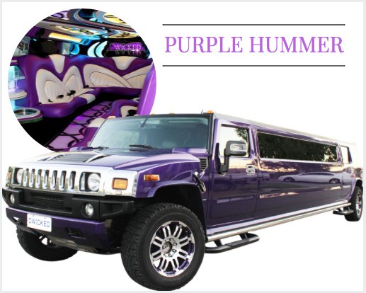 Purple Hummer Limo