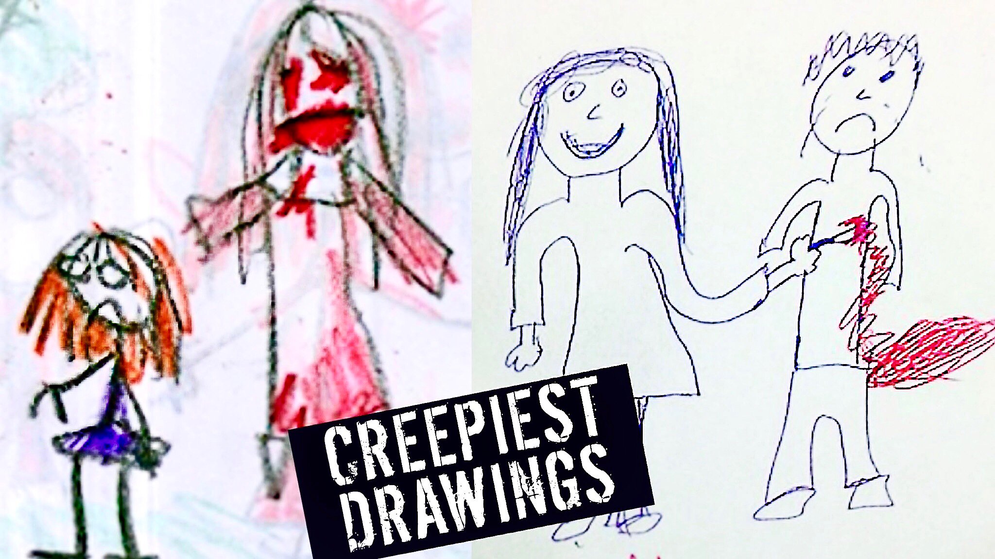 Creepy Kid Drawings