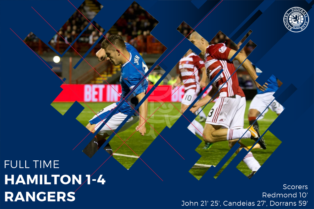 FULL TIME | Hamilton 1-4 Rangers : r/rangersfc