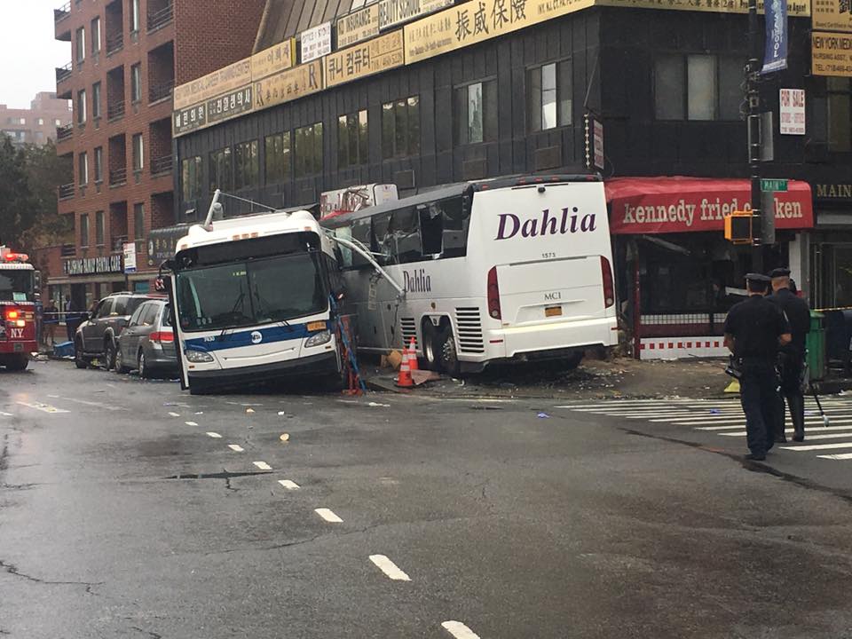 Huge Bus Crash in Flushing (New York, York: buses, safety, authority ...