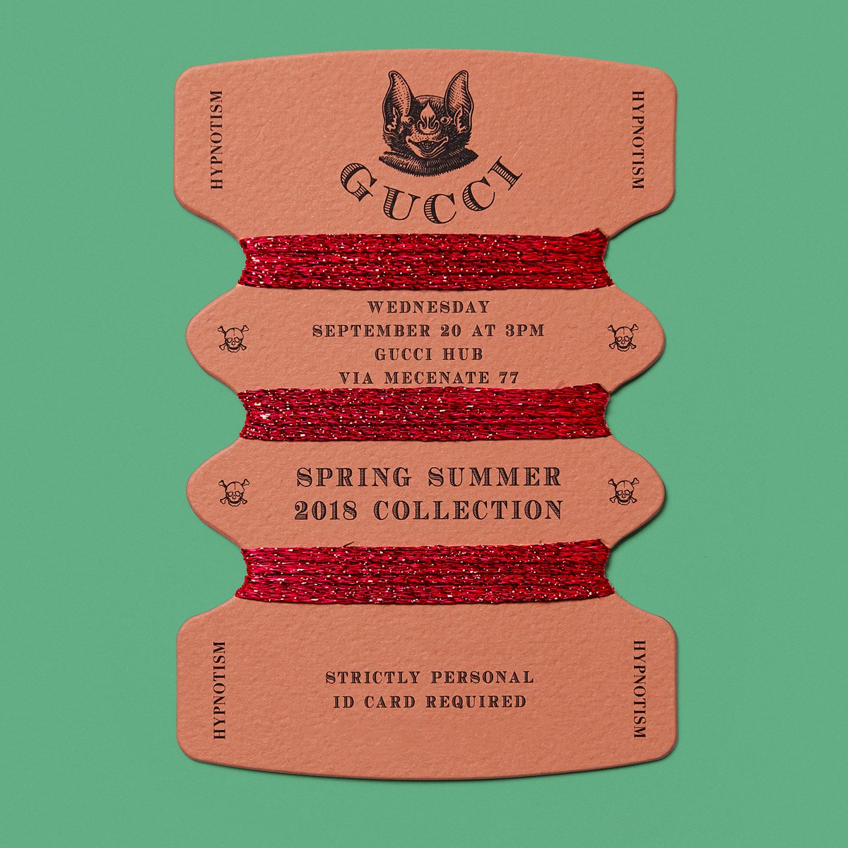 Presenting the GucciSS18 fashion show invitation, see the collection ...