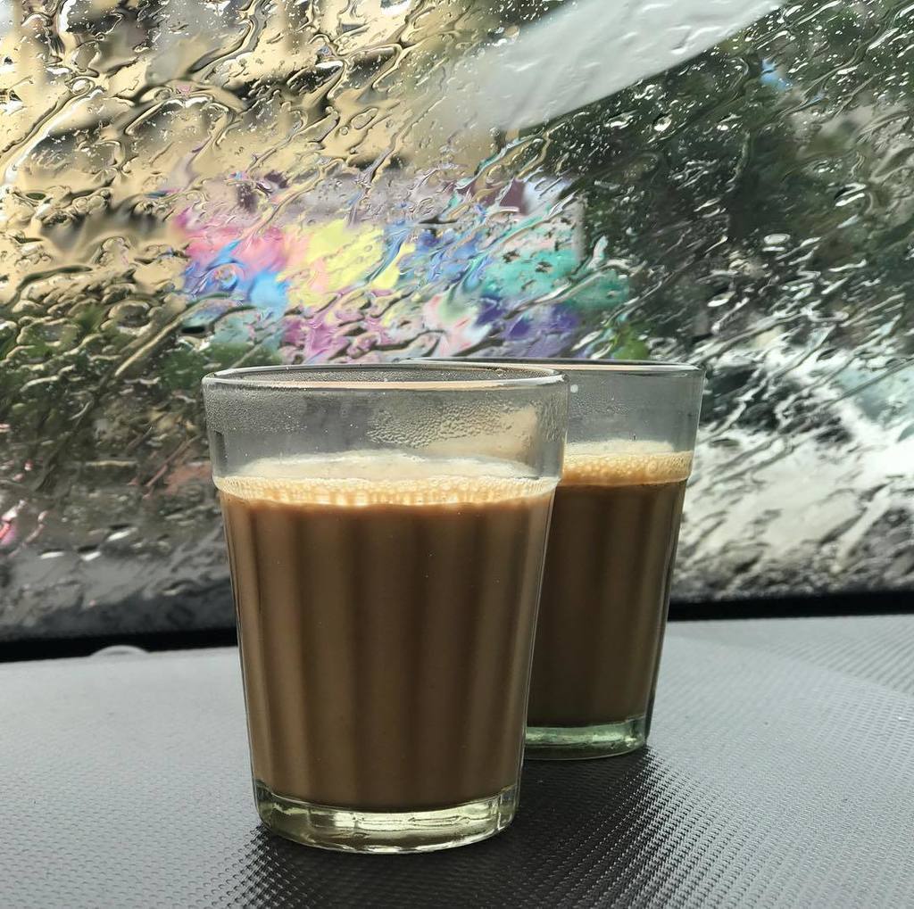 Cutting Chai In Rain