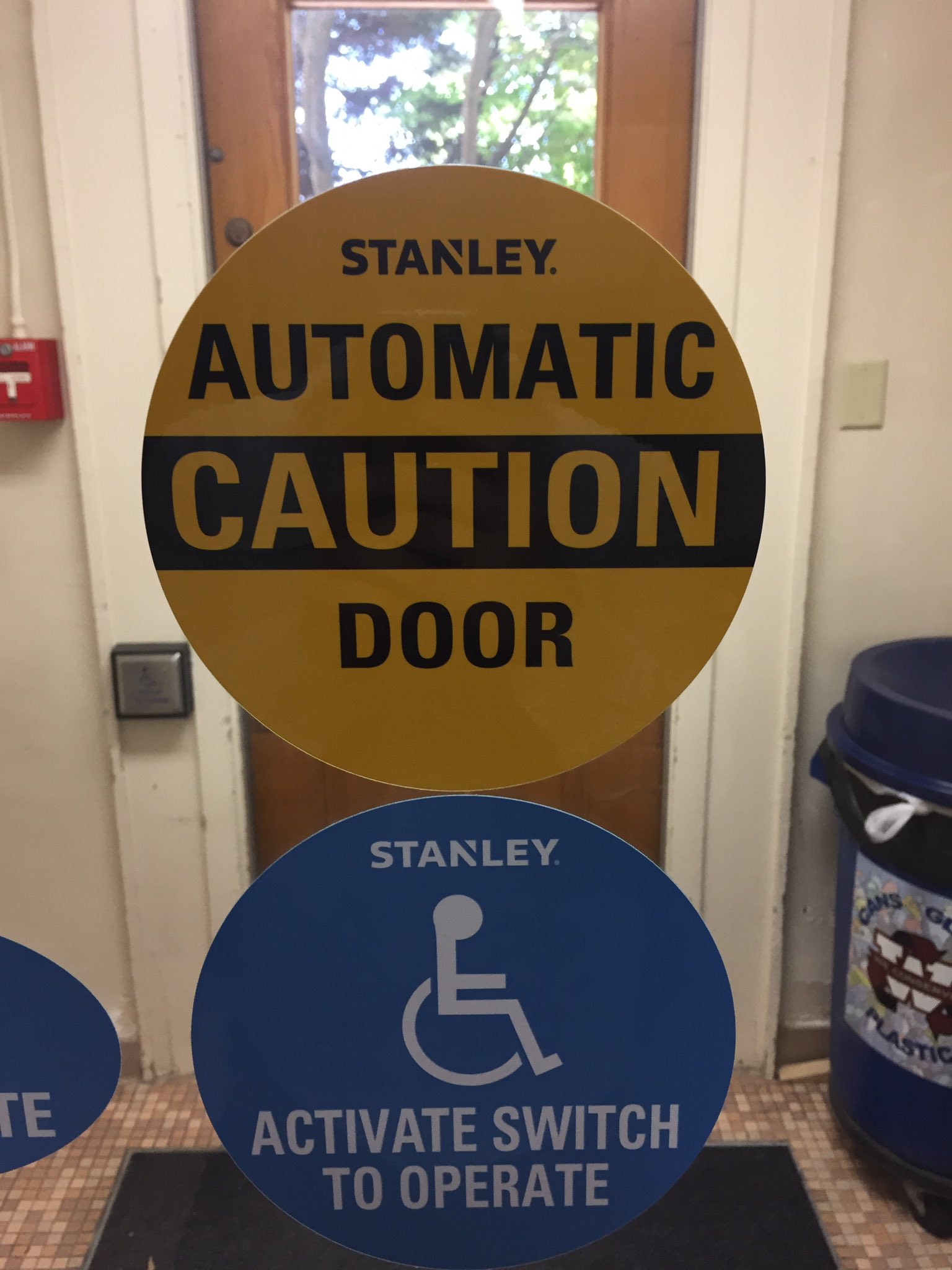 Stanley Automatic Door Sign Stickers