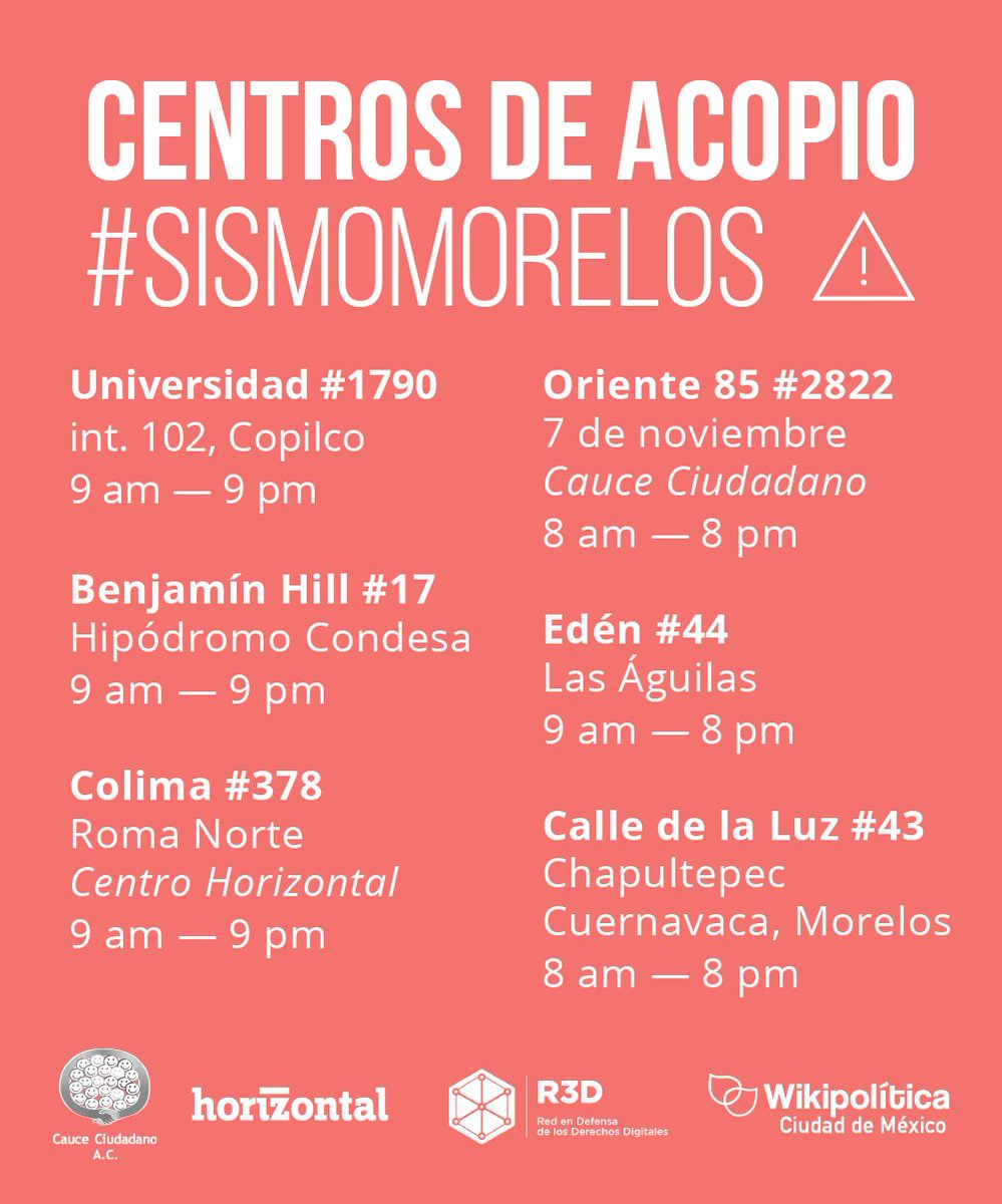 Lista De Centros De Acopio Albergues Y Donaciones Para Ayudar A