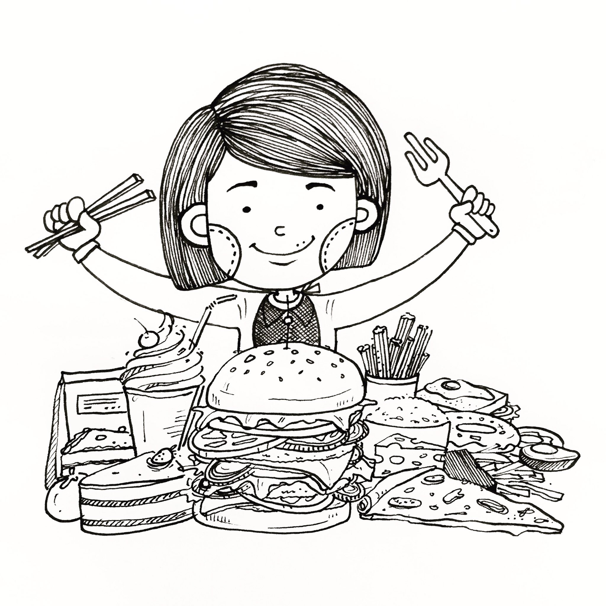 Too Much Food Clipart
