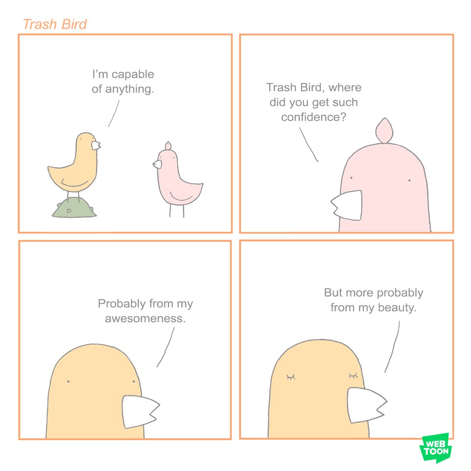 「trash bird is confident https://t.co/5us」|poorly drawn linesの漫画