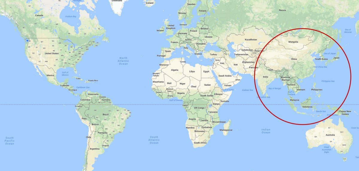 World Population Map Circle