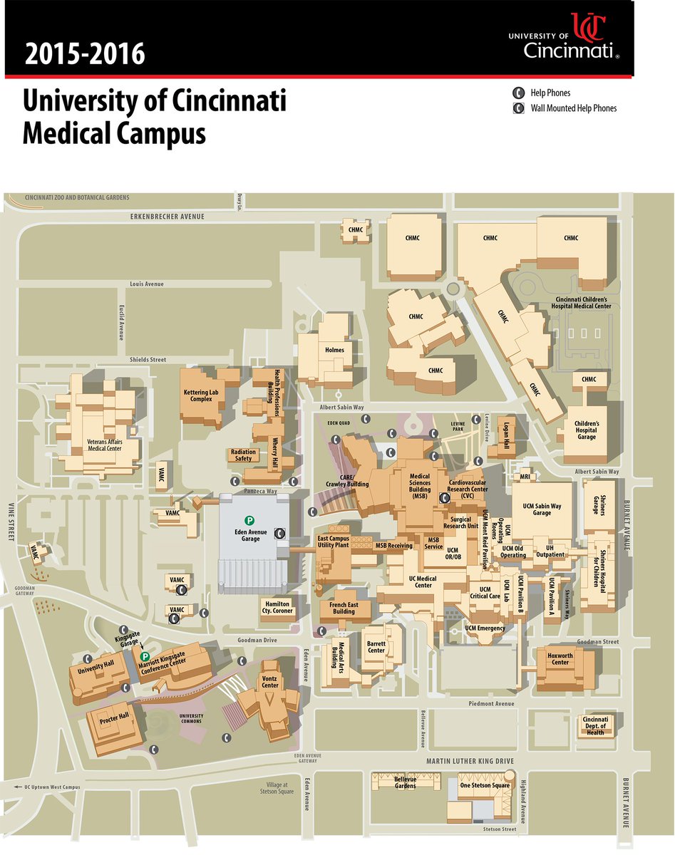 University Cincinnati Campus Map University Cincinnati Campus Map