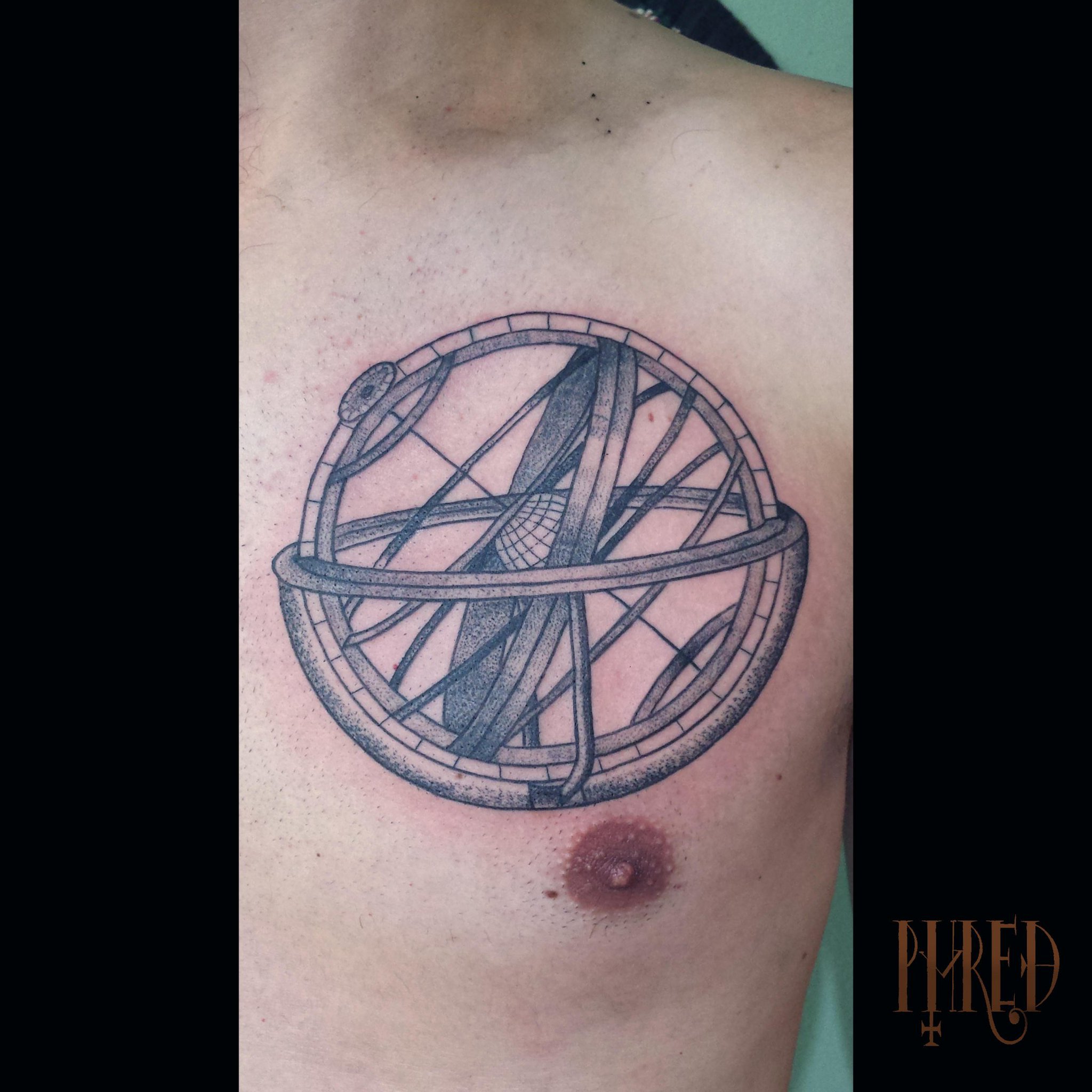 Armillary Sphere Tattoo