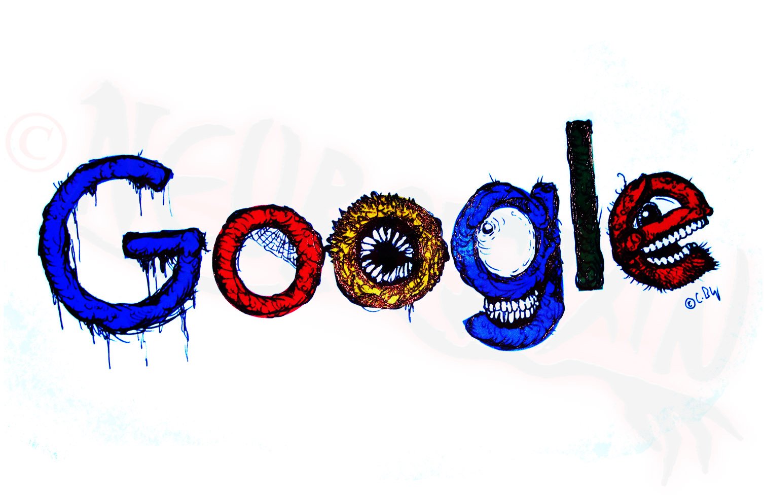 Scary Google Logo