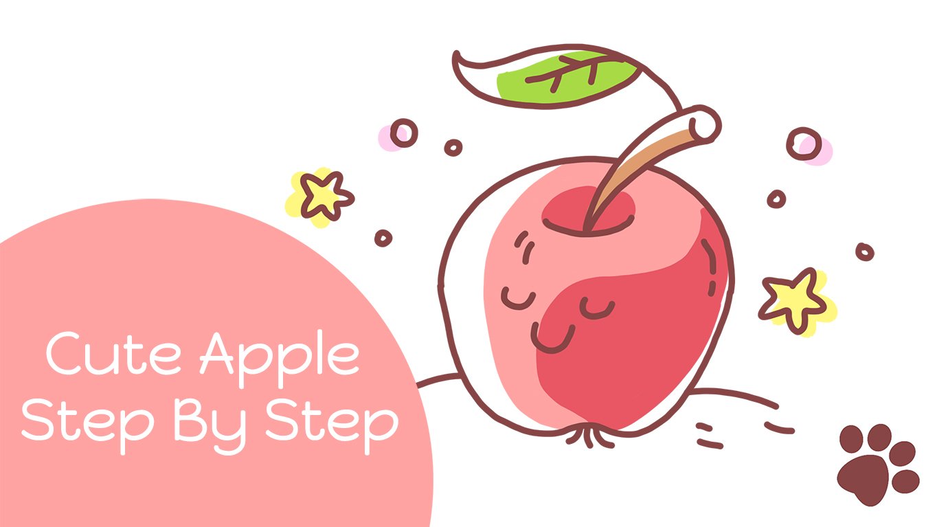 Cute Apple Drawing