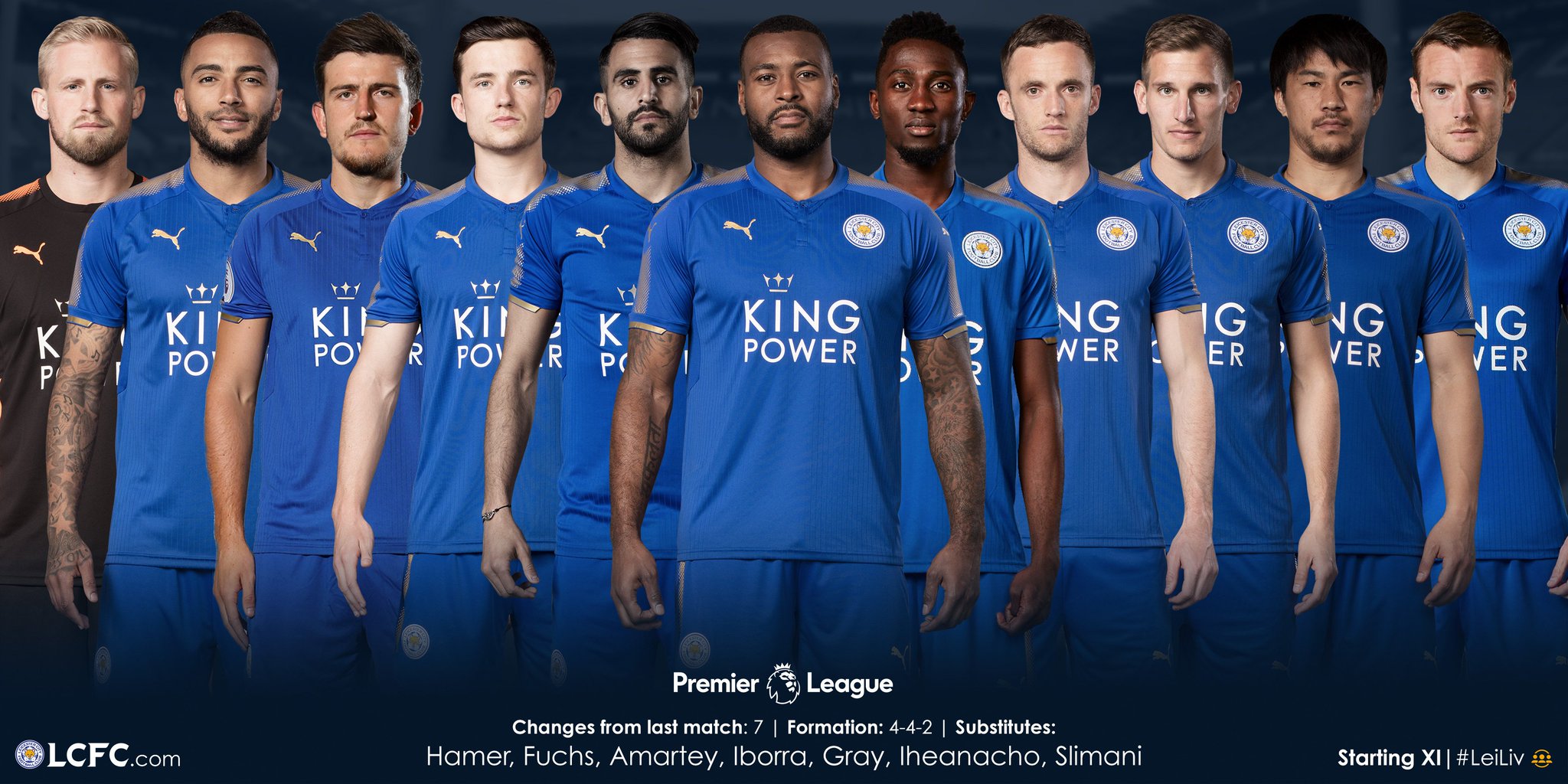 [EPL] 6R_ 레스터시티 v 리버풀, 선발 라인업 : 클리앙