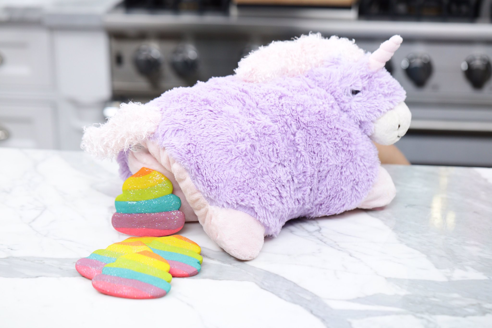 Unicorn Rainbow Poop Cookies