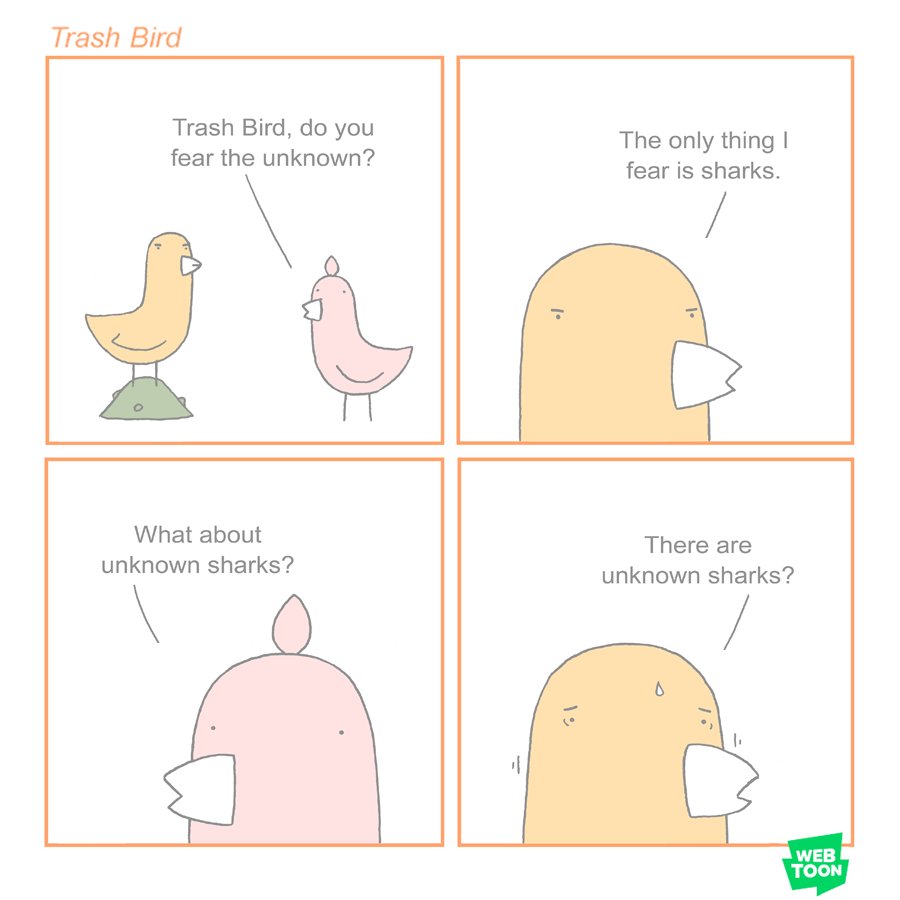 「trash bird is not fearful https://t.co/9rrV2ISucC 」poorly drawn linesの漫画