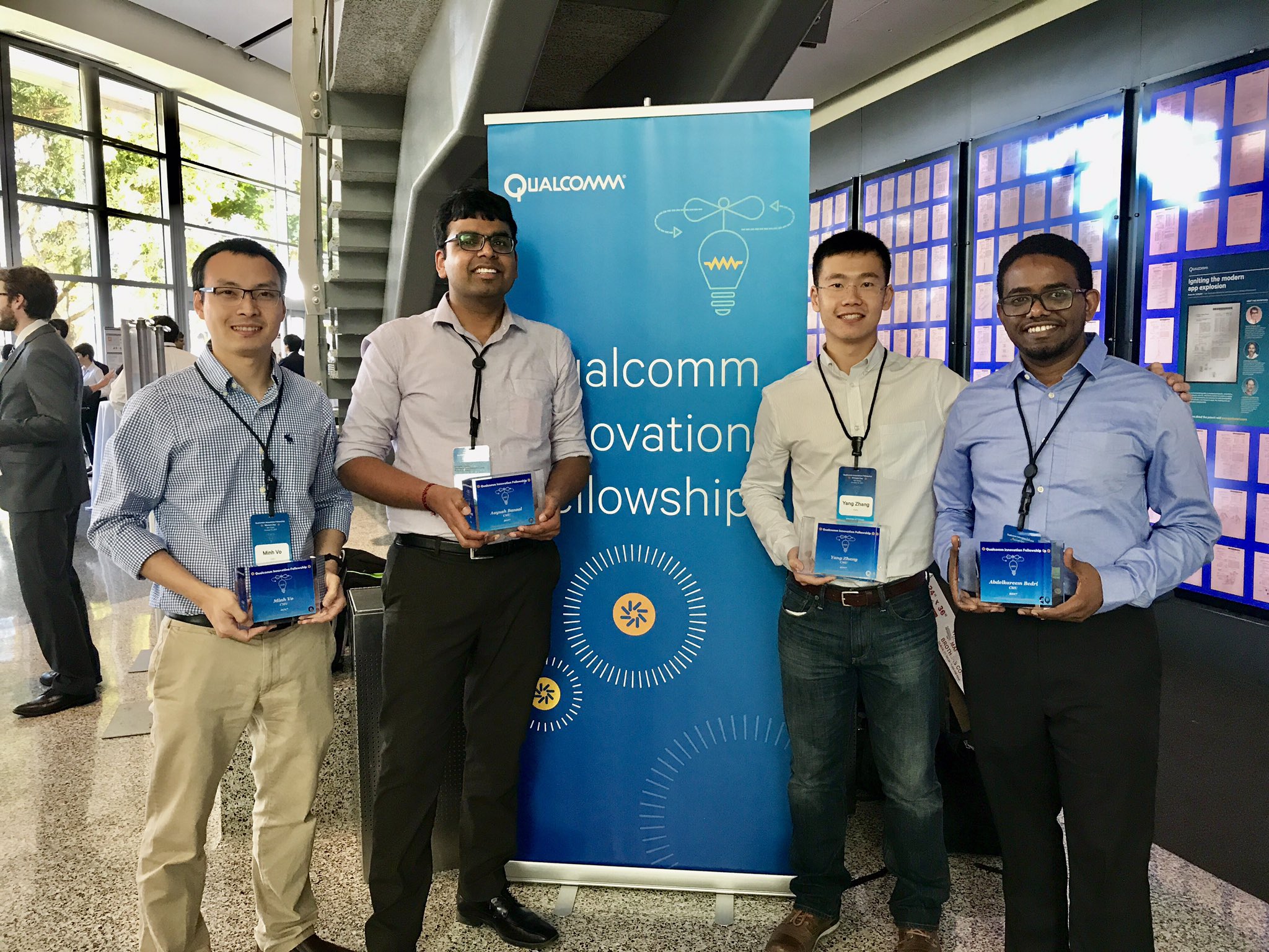 Yang Zhang on Twitter: "Attending Qualcomm Innovation Fellowship winners day. Great picture with ...