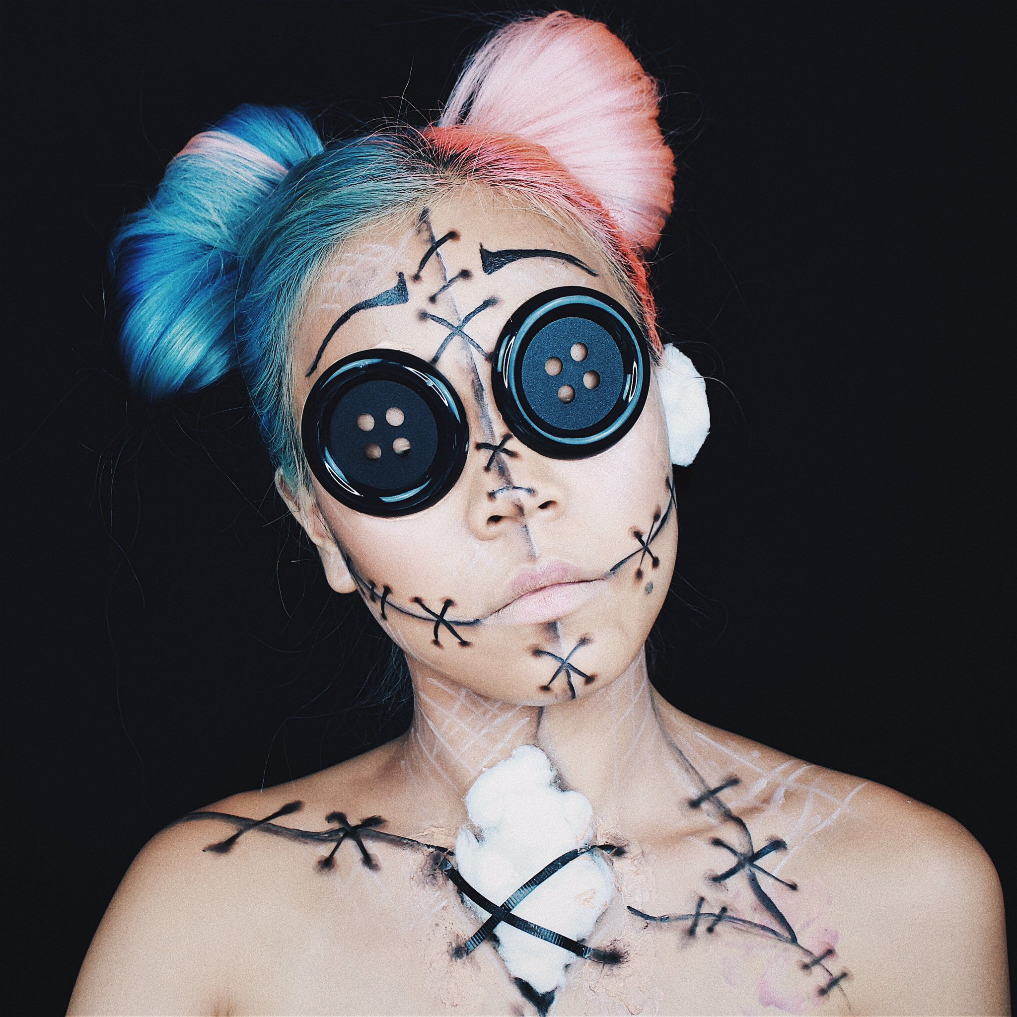 Voodoo Doll Makeup