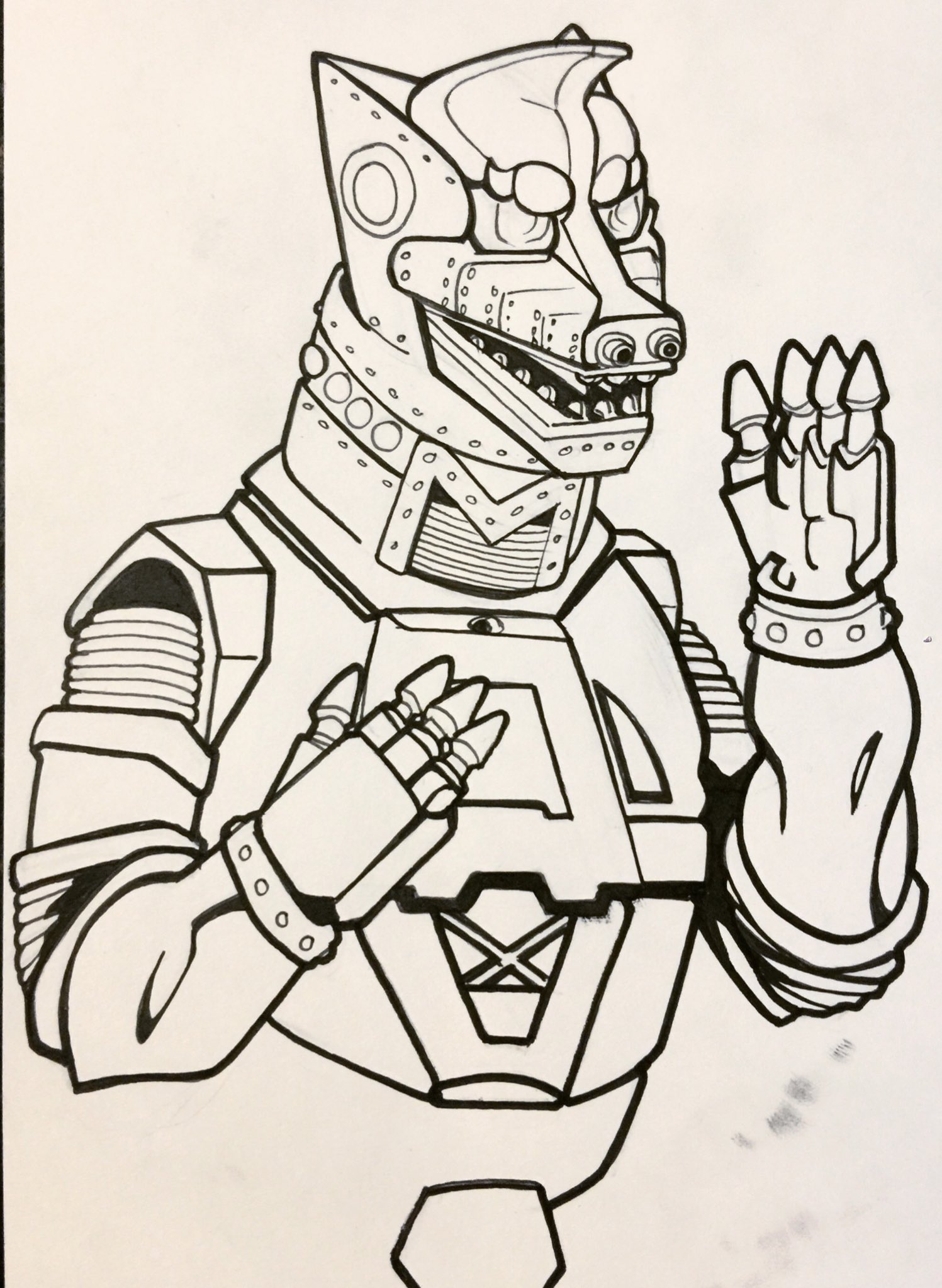 Mechagodzilla 3 Drawing