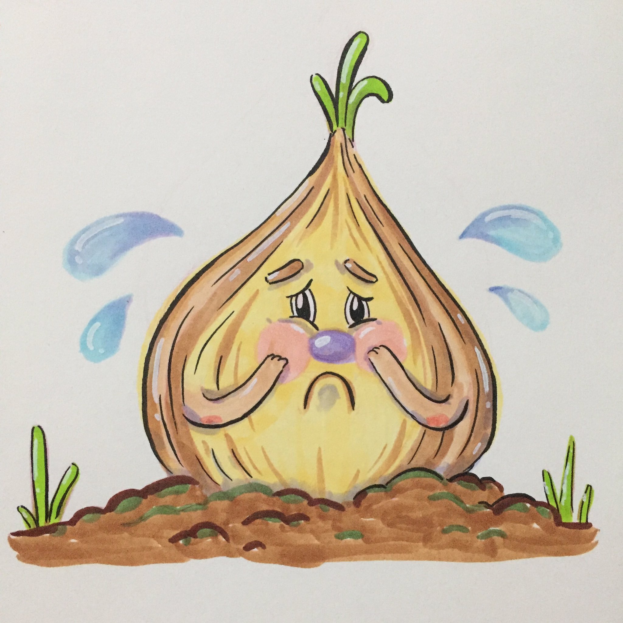 Crying Onion Cartoon