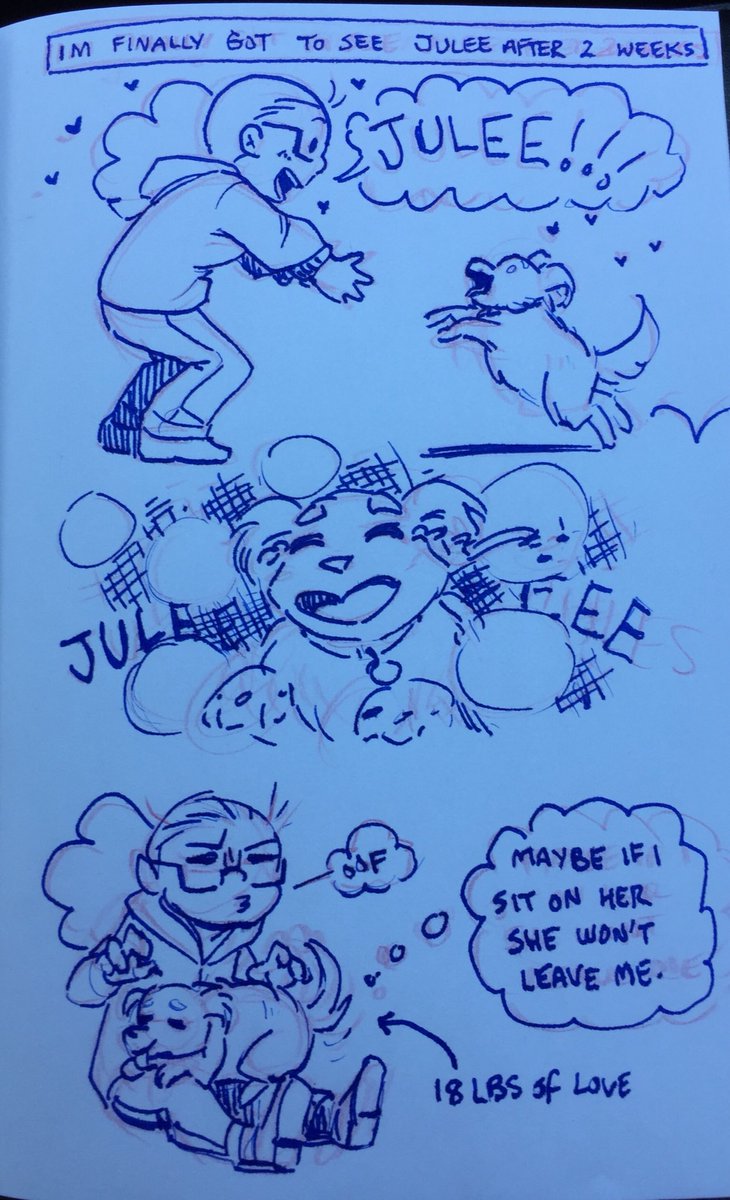 「First day of #Inktober - this is Jules' version of hugs I gu」April ...