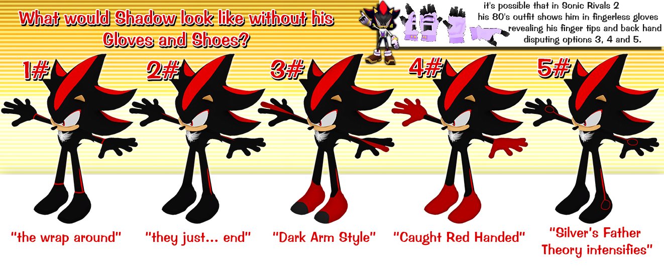 Shadow The Hedgehog Gloves