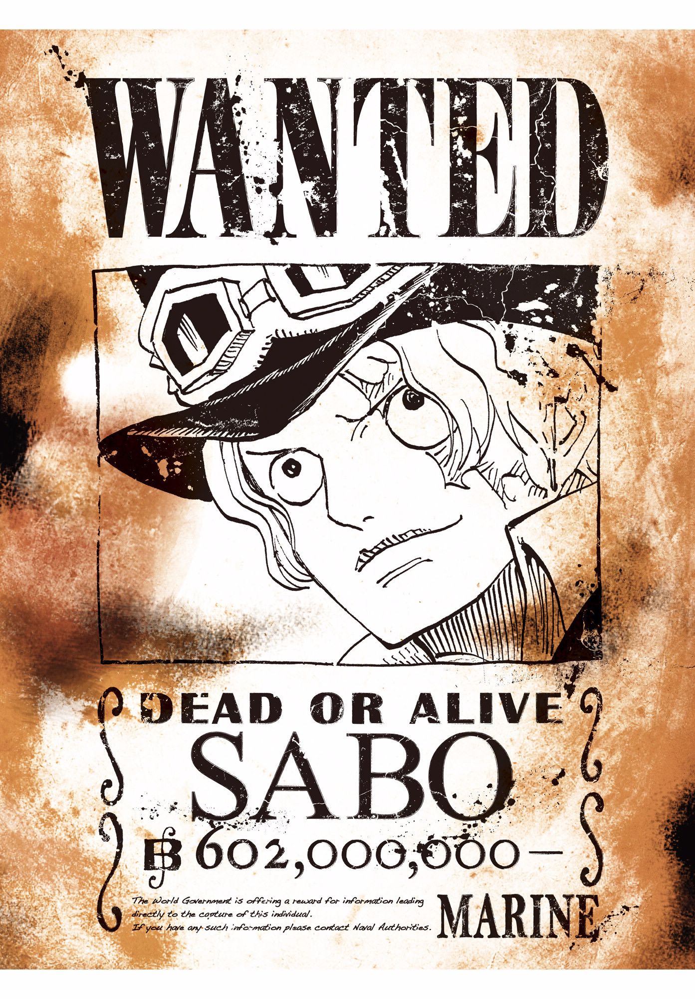 One Piece Sabo Wanted Poster