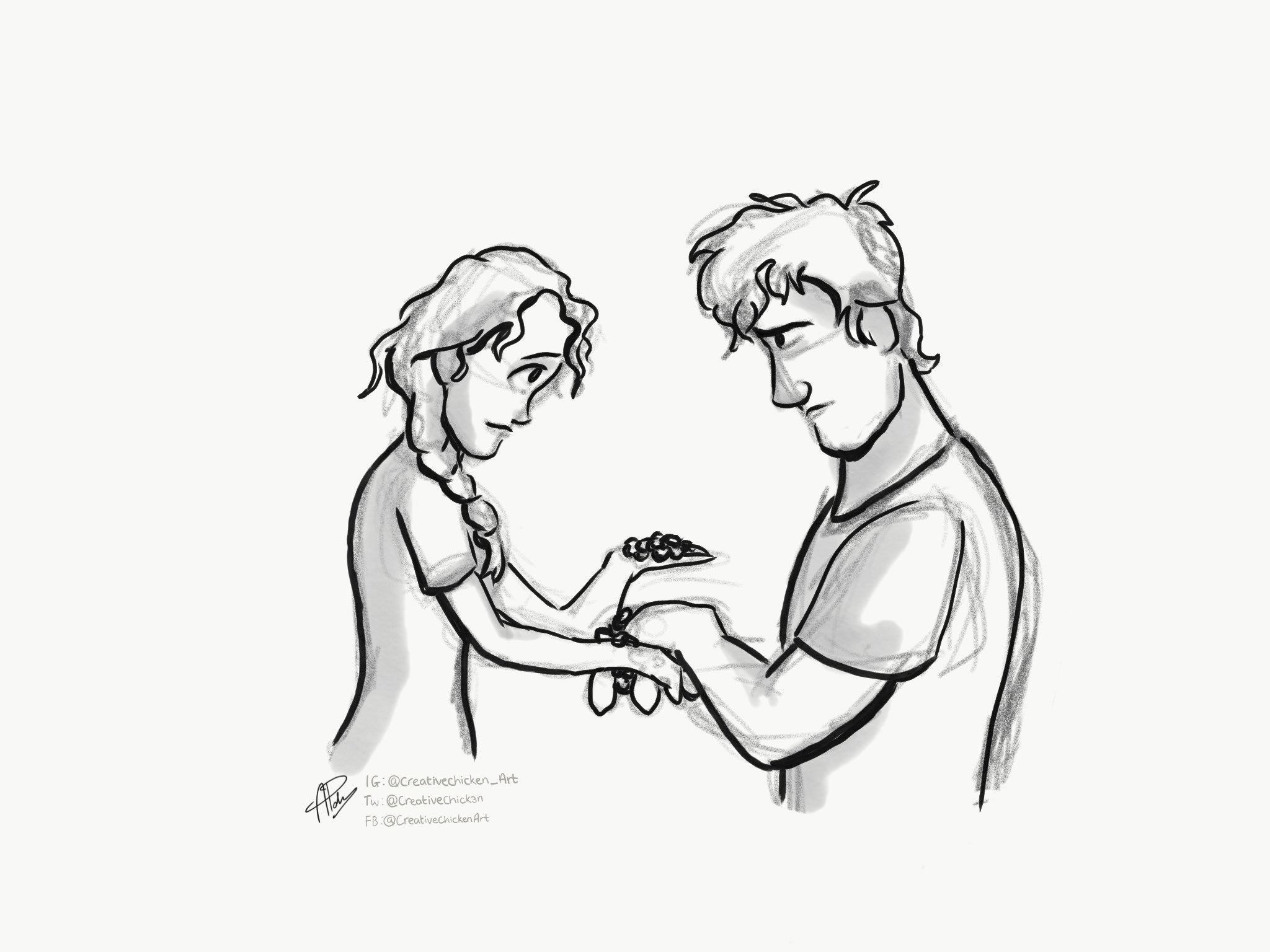 Katniss And Peeta Drawing