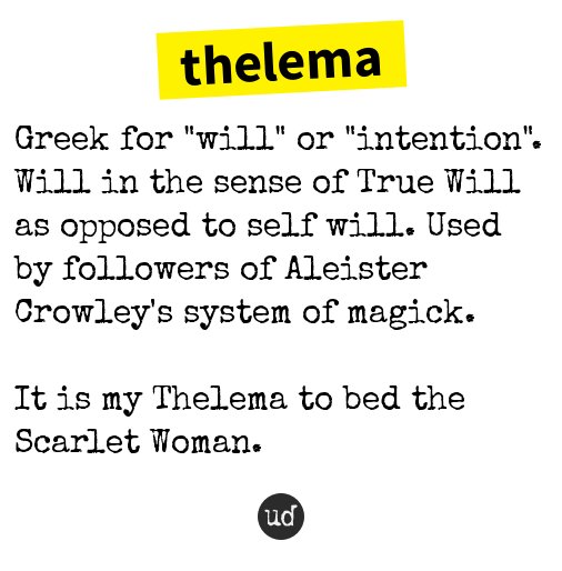 Thelema Greek