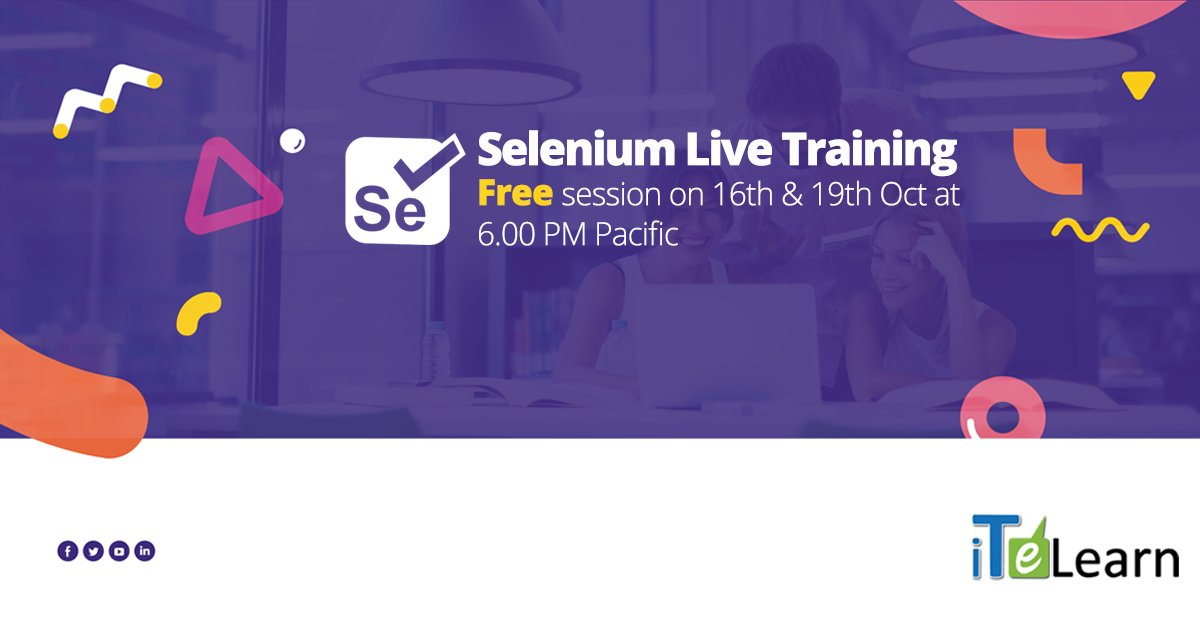 ITeLearn on Twitter: "Learn #SeleniumBasics for FREE - https://t.co/MmBsb9CbR4 Join our Free ...