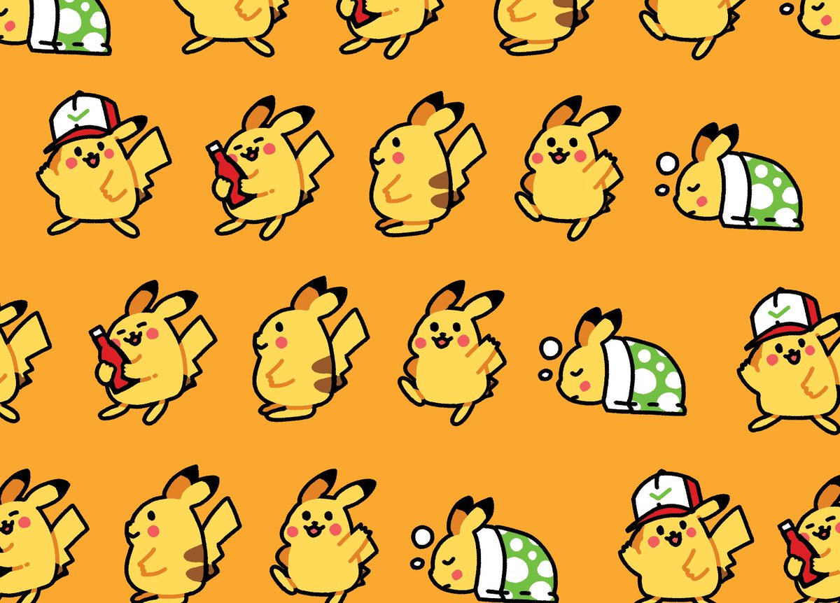 Pikachu Pattern Wallpaper