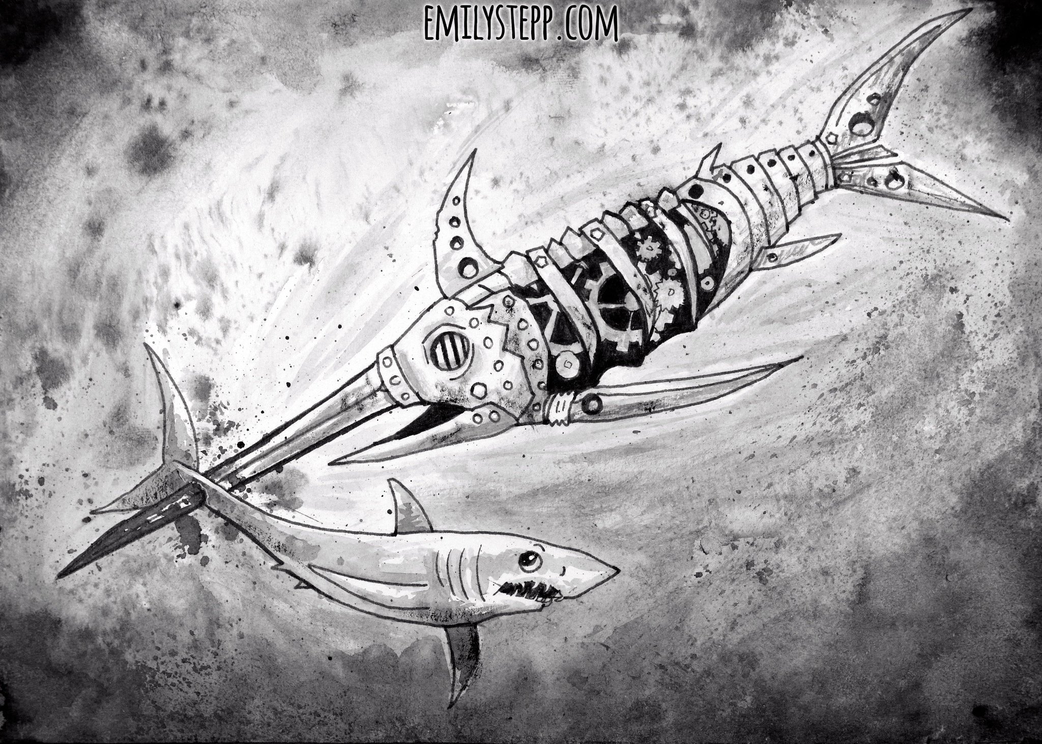 Steampunk Sword Drawing