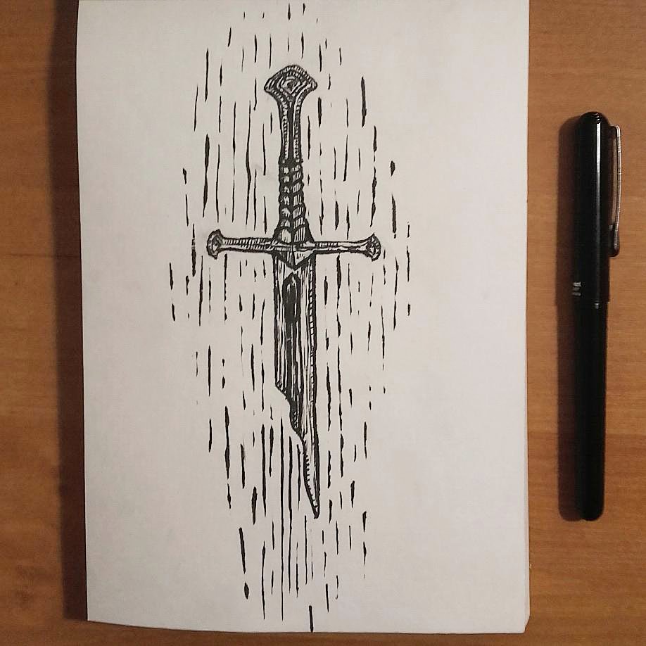 Shards Of Narsil Drawing