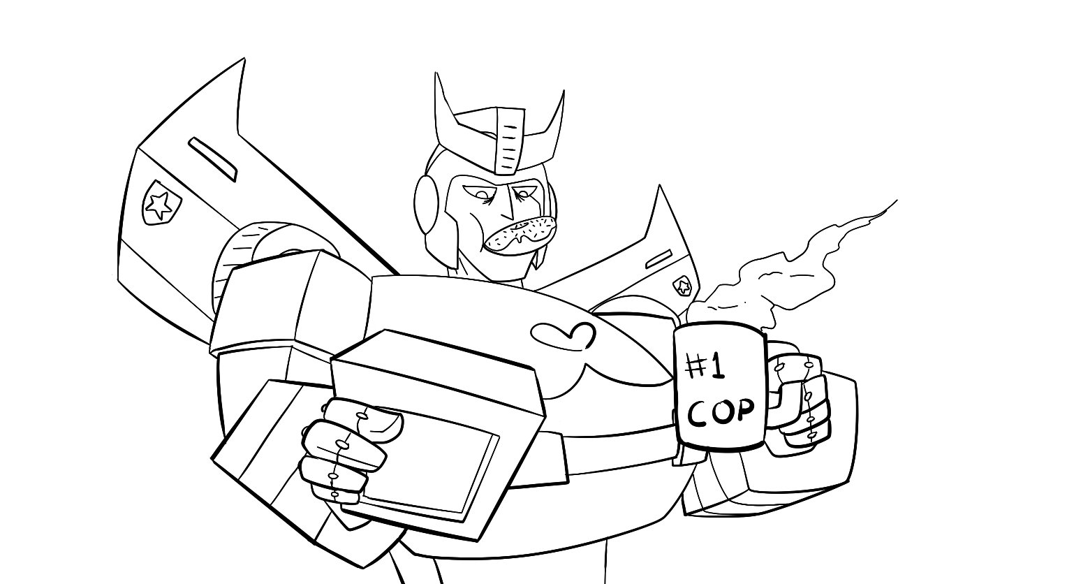 Transformers Animated Prowl Coloring Pages