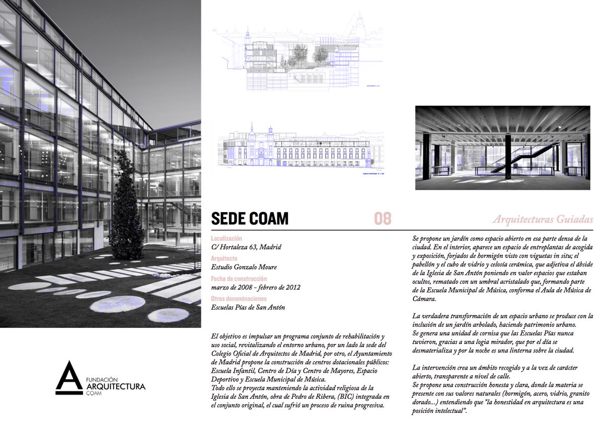 COAM on Twitter: "Visita del ciclo "Arquitecturas guiadas" a la sede #COAM. El próximo 13 de ...
