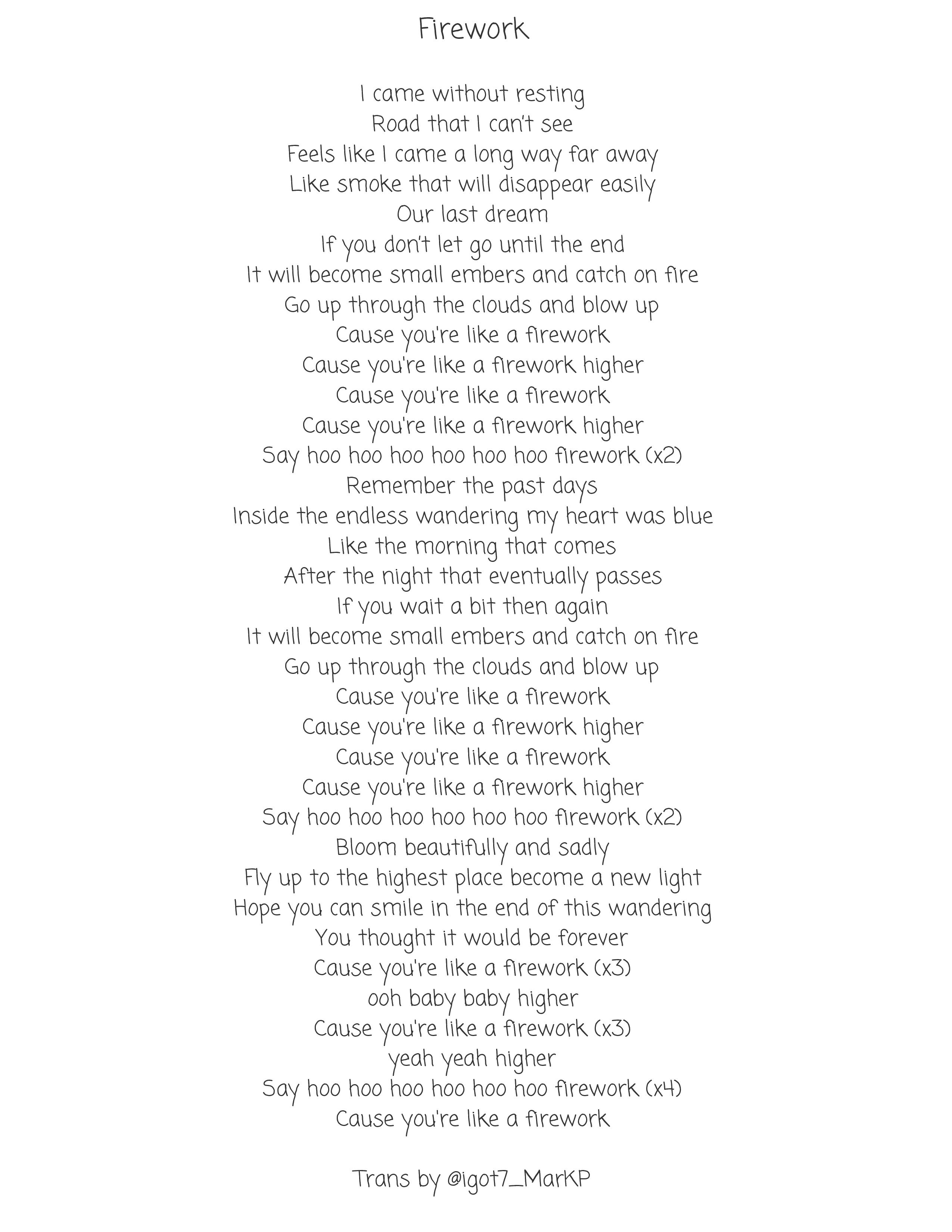 Firework Lyrics