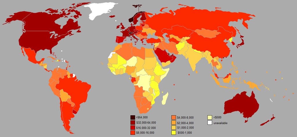 Global Income Distribution Map