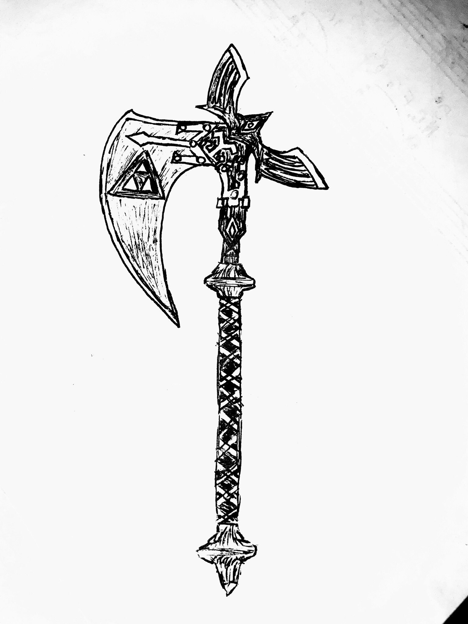 Cool Battle Axe Drawing