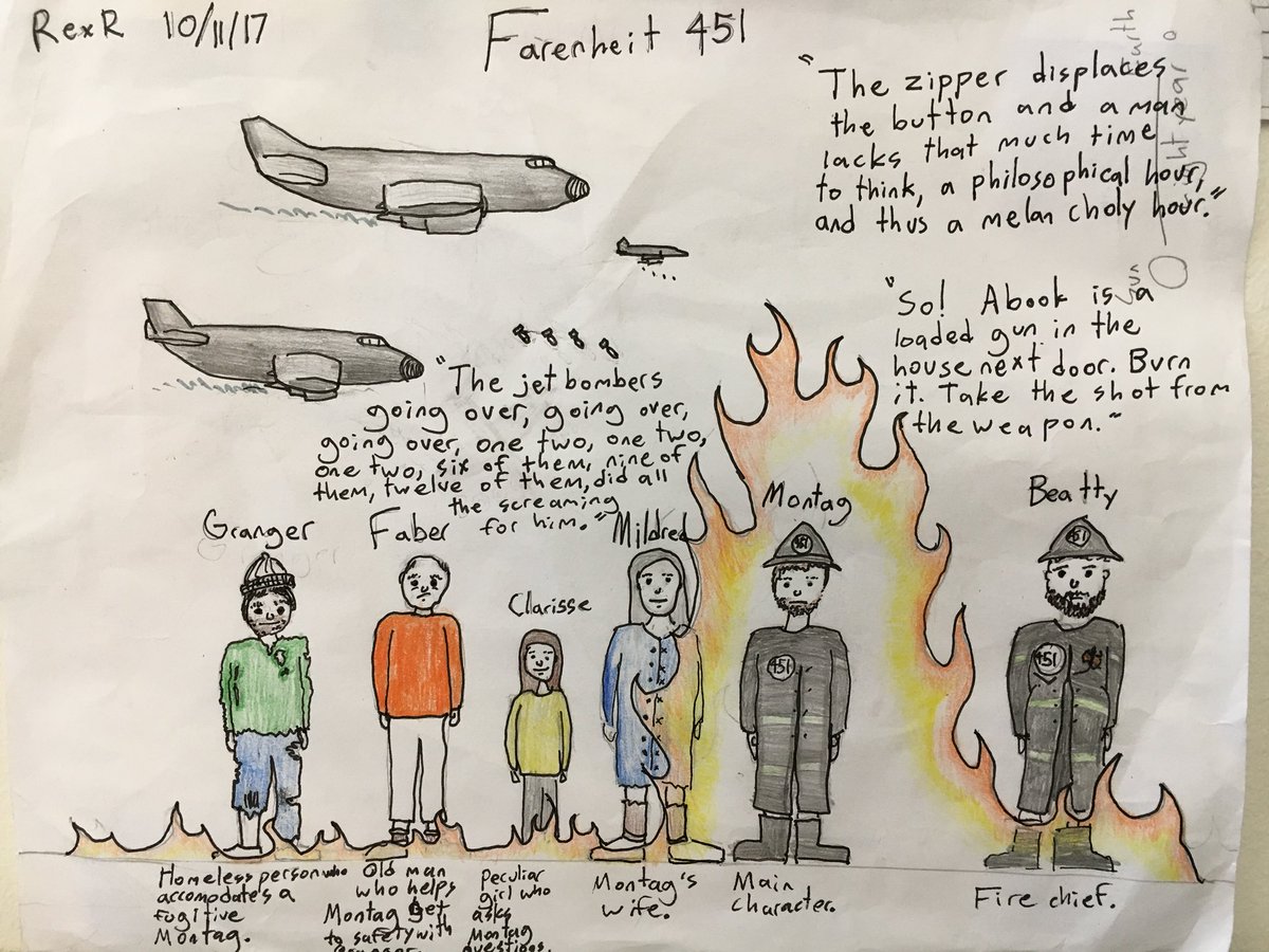 Fahrenheit 451 Montag Drawing