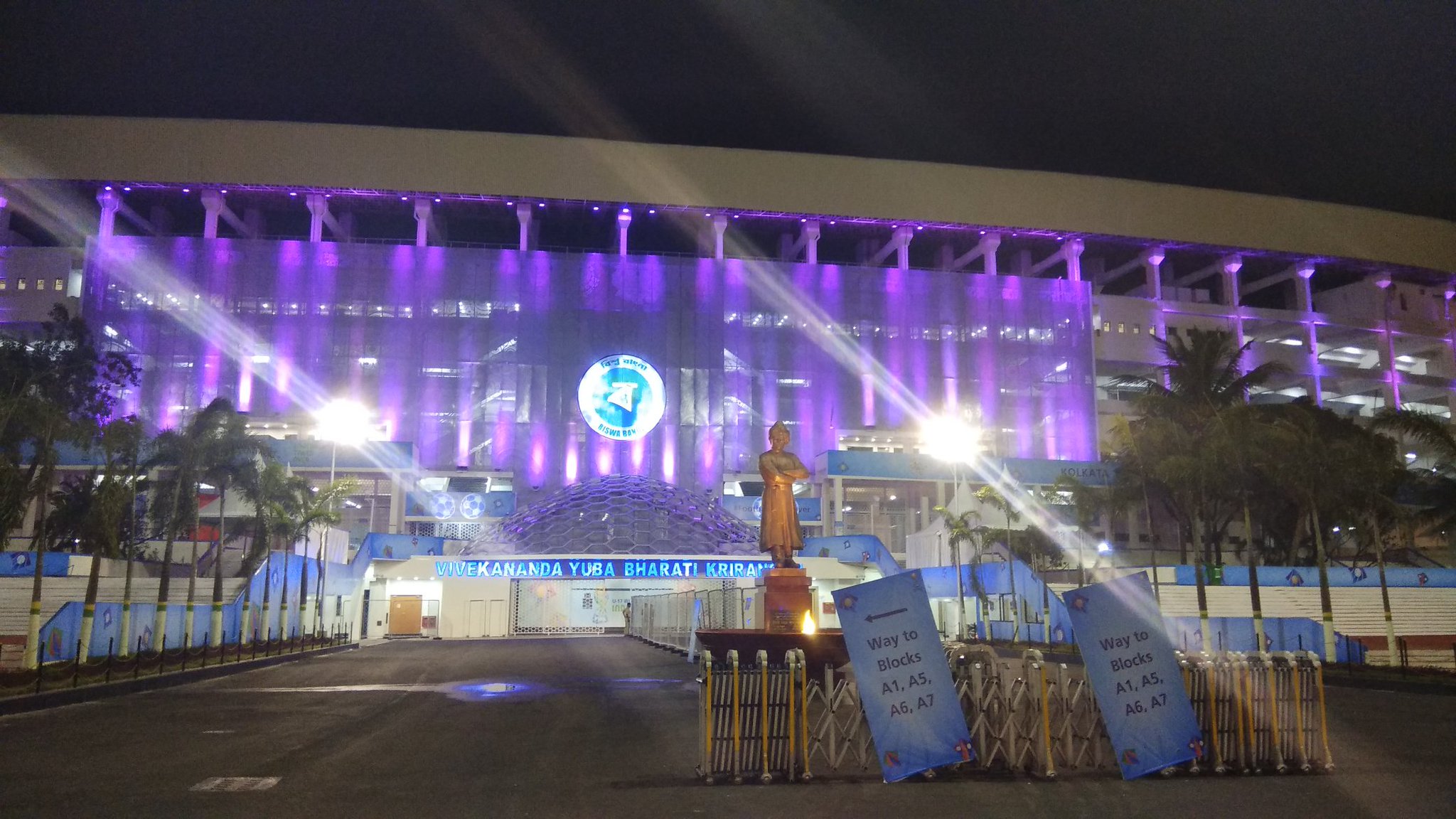 @IndianFootball : The massive VYBK Stadium is getting ready for the ...