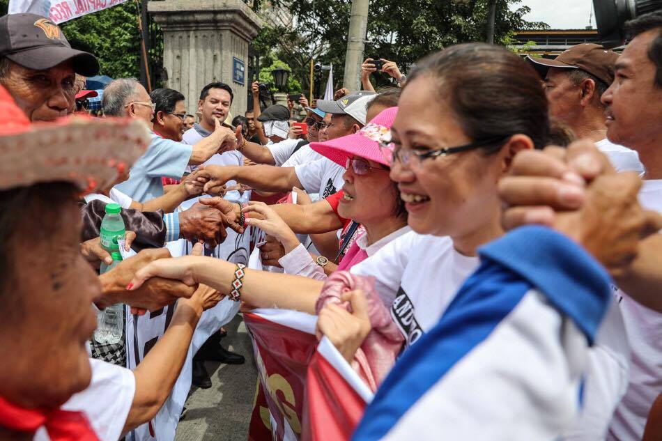 Abs Cbn News On Twitter Members Of Peasant And Labor Groups Greet Each