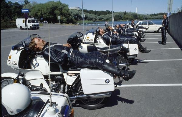Finnish motorcycle police on a break, 1970's : r/OldSchoolCool