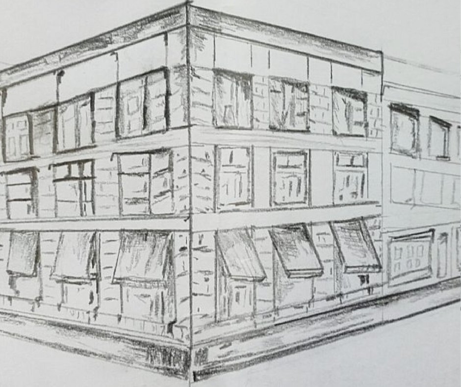 2 Point Perspective Drawing Buildings 2 Point Perspective Drawing Buildings