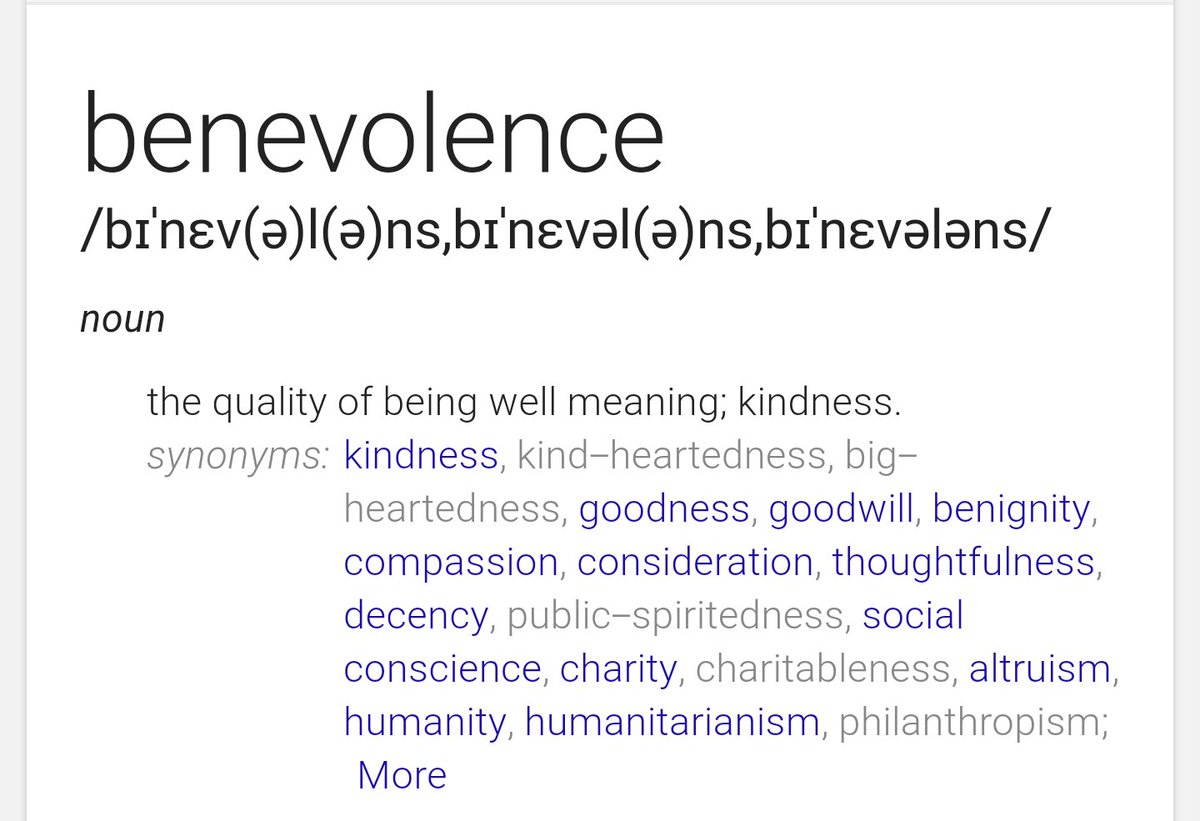 Benevolent Definition
