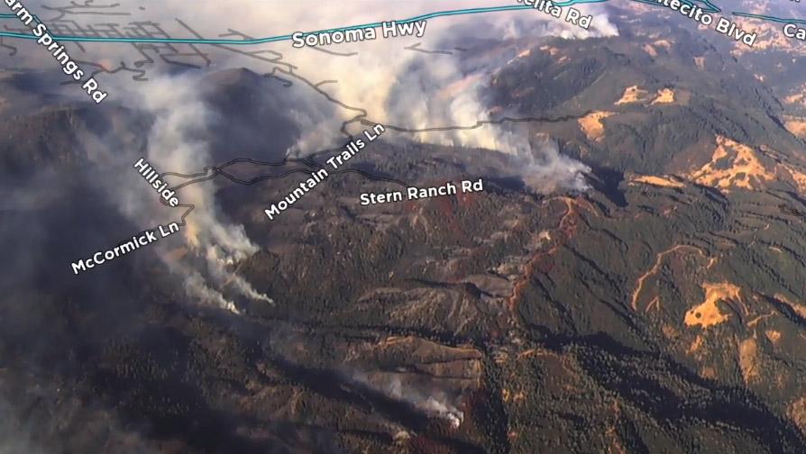 LIVE VIDEO: Sky7 over North Bay wildfires; see impacted areas with ...