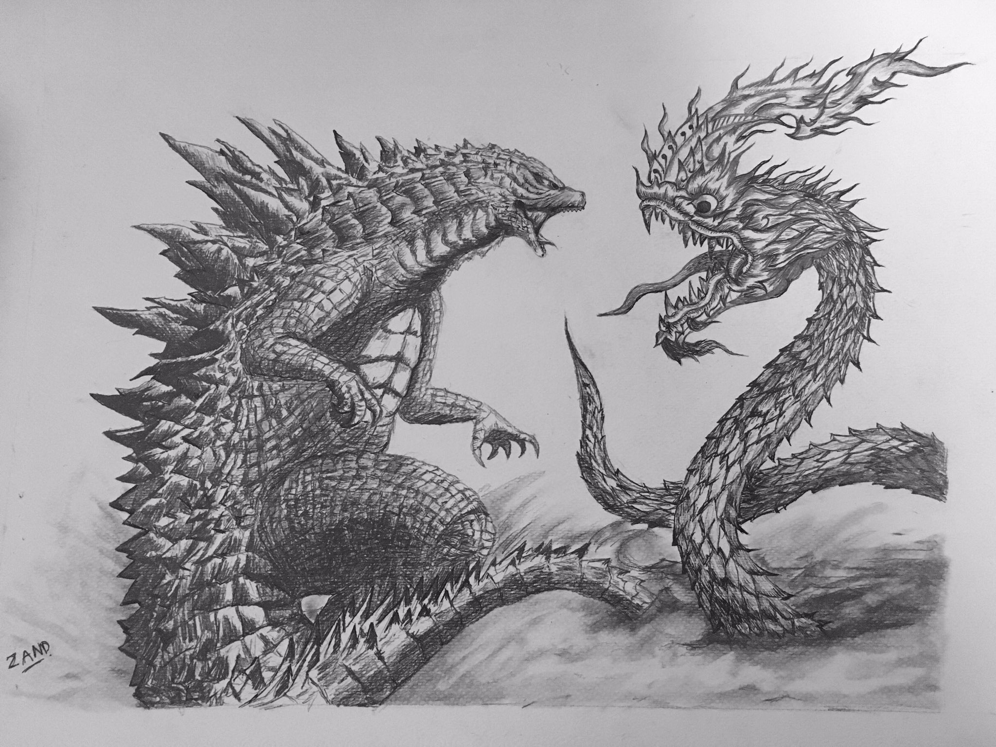 Thai Naga Drawing